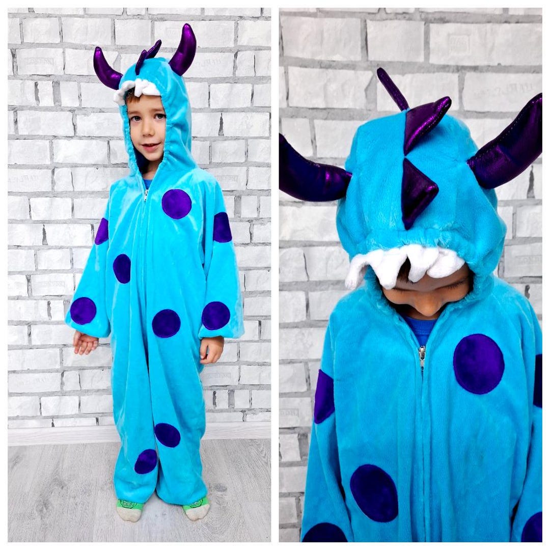 5-7 YEARS Children Kids Sully Costume MONSTER Inc Onesie Carnival ...