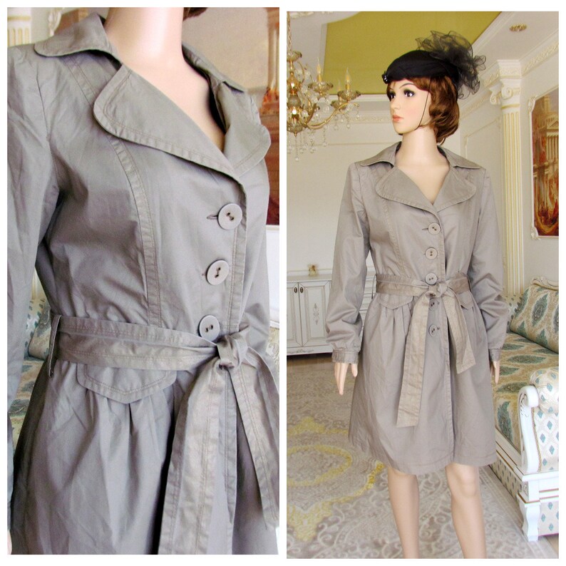 Trench Vintage Trench Coat Autumn Jacket Women Coat Vintage | Etsy