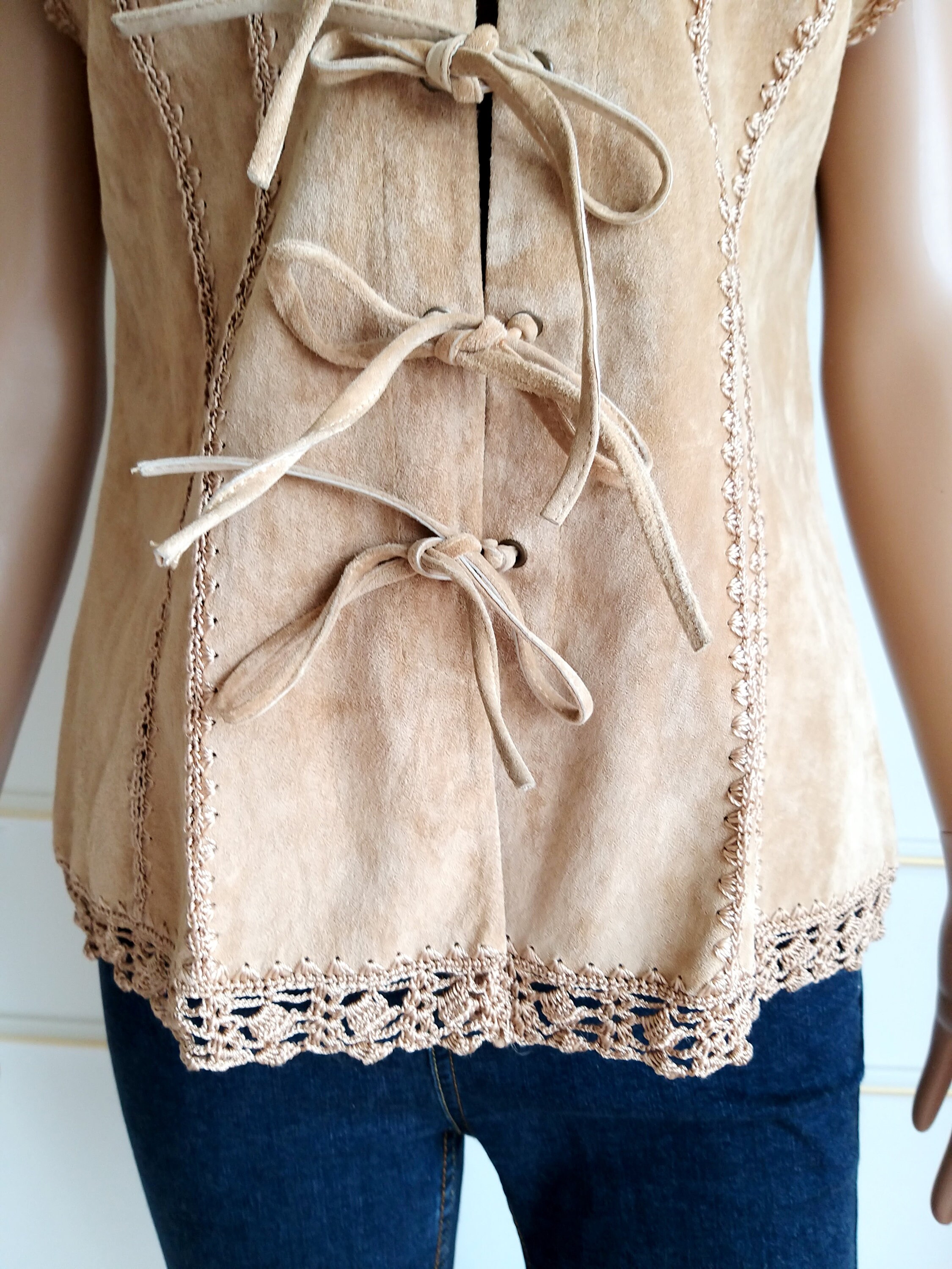 Cowgirl Vest Womens Leather Vest Camel Leather Clothing - Etsy