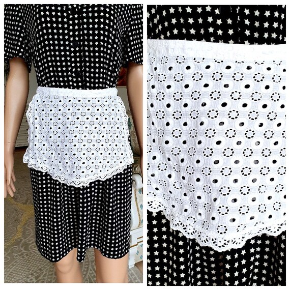 Cotton Apron White Apron Half Apron French Farmhouse White | Etsy