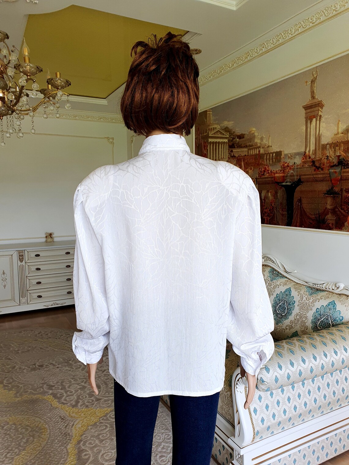 Victorian Blouse Vintage 70s White Blouse Victorian Clothing - Etsy