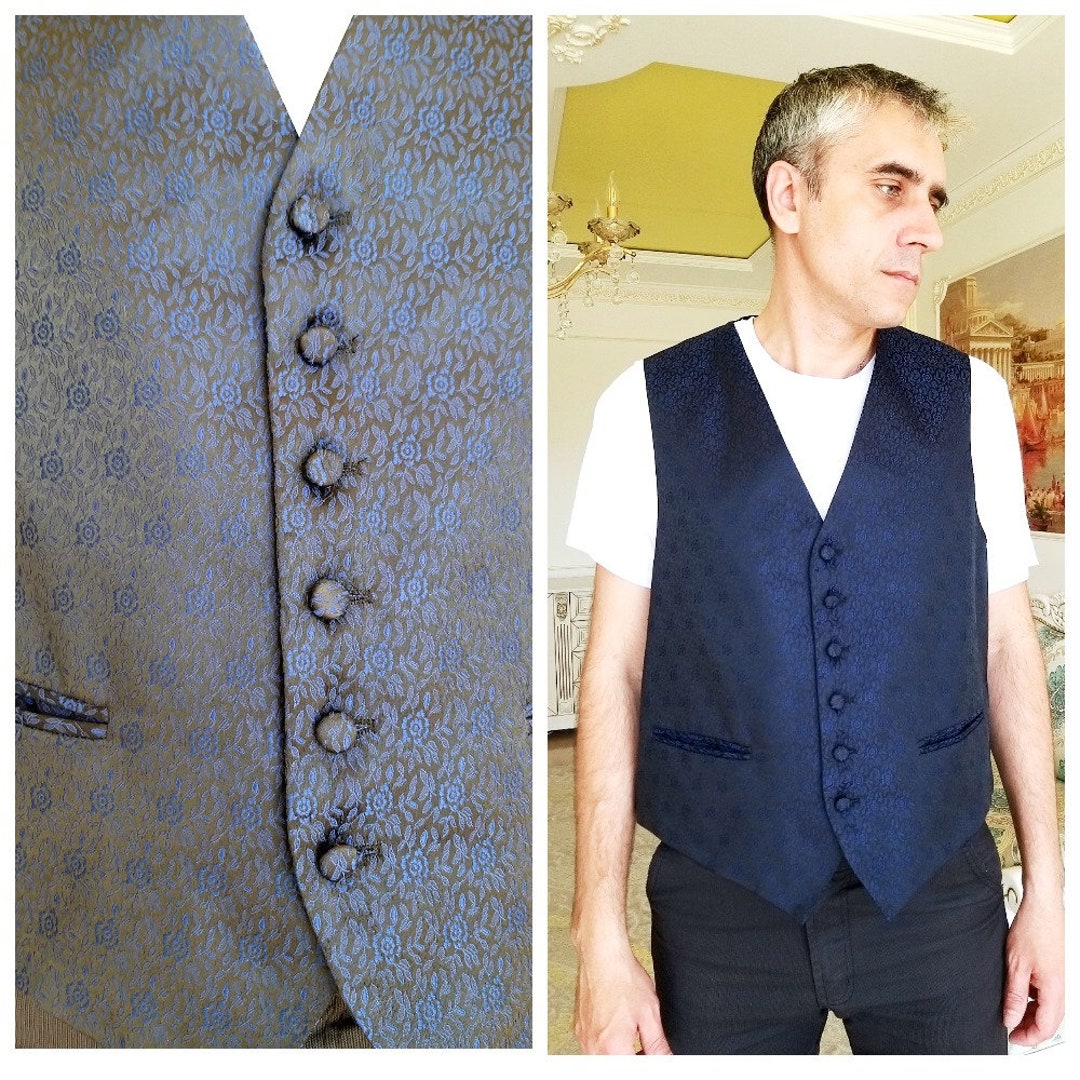 Floral Vest Mens Boho Vest Flower Vest Mens Vest Wedding Mens Waistcoat ...