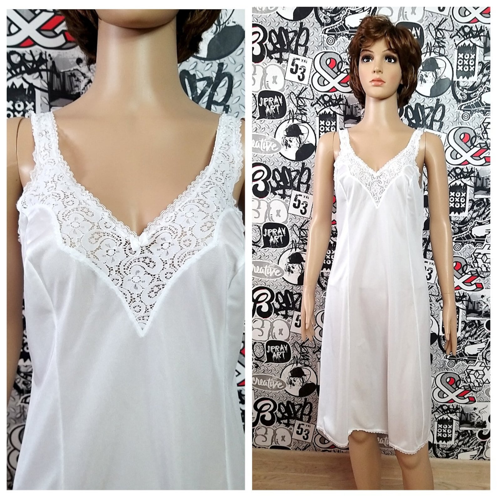 Sheer nightgown lace nightgown white nightgown white wedding | Etsy
