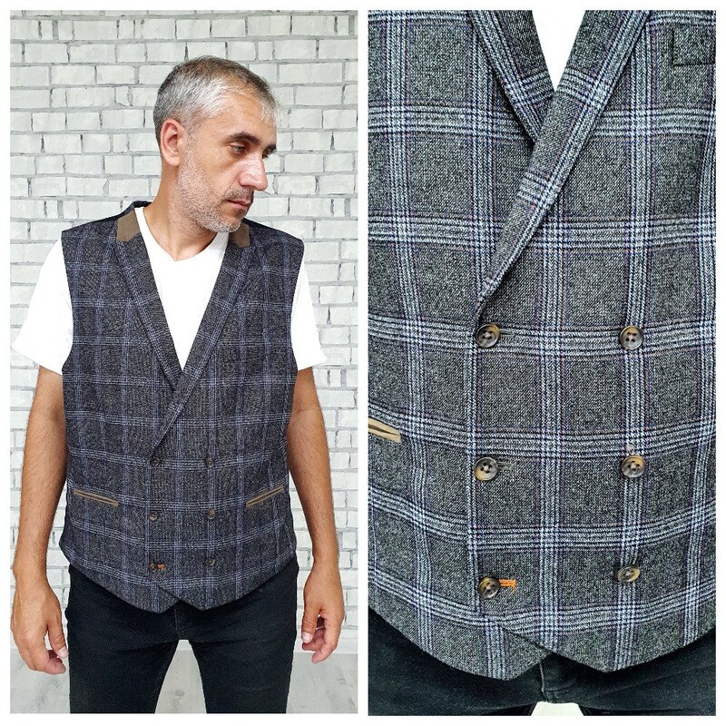 Double Breasted Vest - Etsy