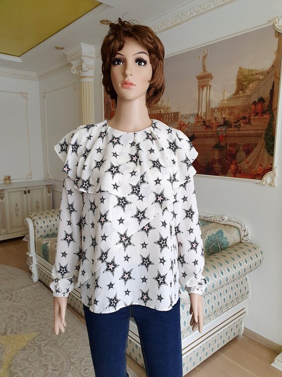 star Clothing star shirt star blouse Ruffle shirt cel… - Gem