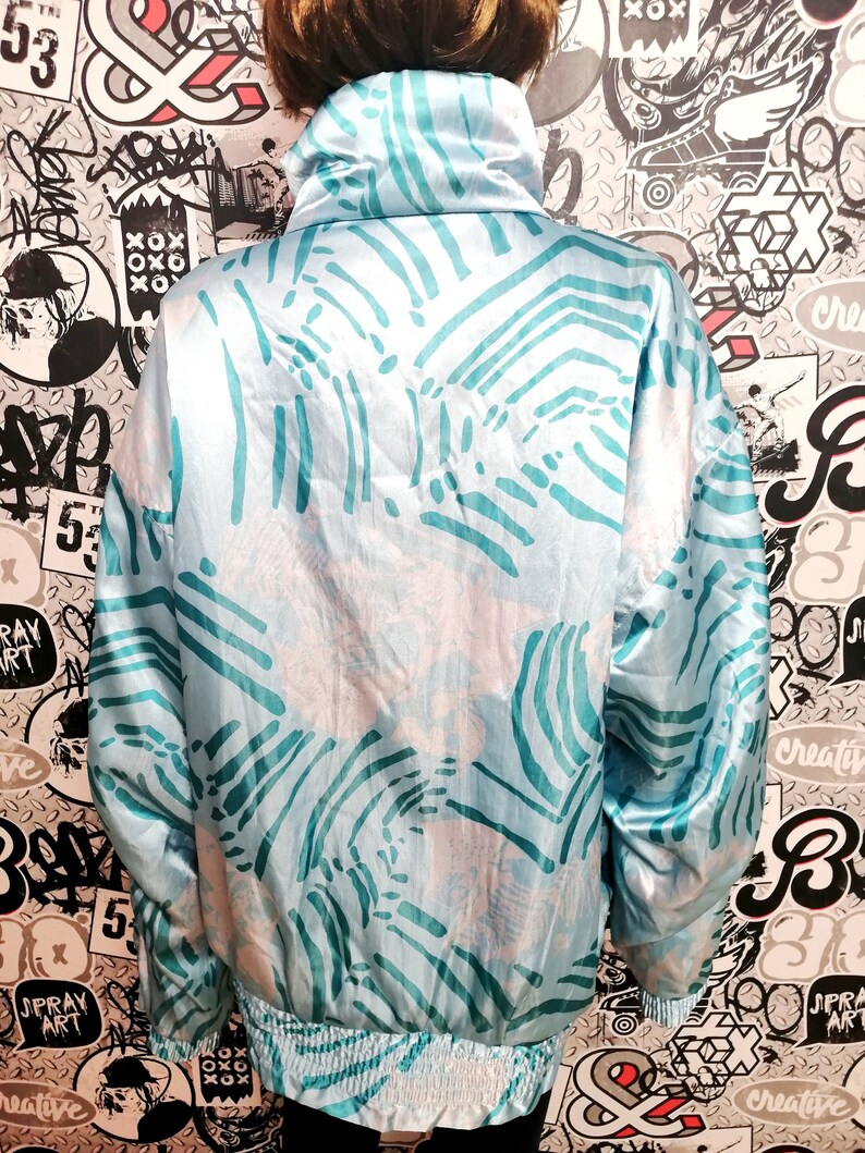 Aqua jacket Retro ski jacket Warm jacket winter sport jacket | Etsy