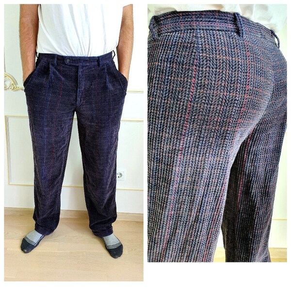 Pleated Corduroy Pants - Etsy
