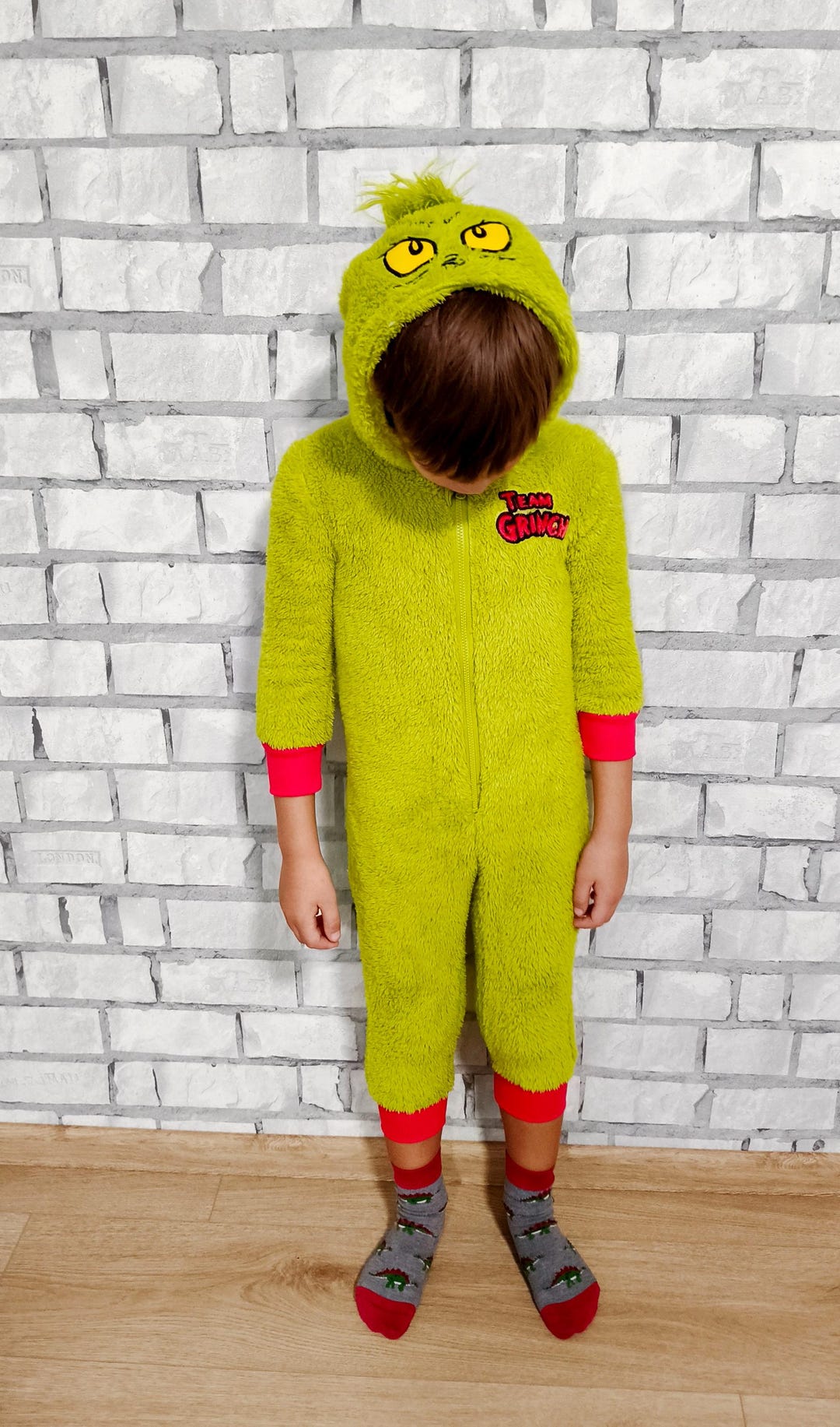 3T Kids Grinch Costume Christmas Gift Party Carnival Halloween Costume ...