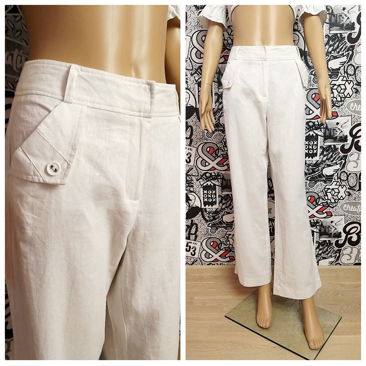 Womens Linen Pants White Linen Pants White Linen Clothing - Etsy