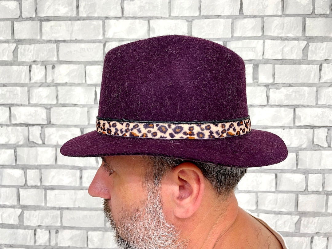 Plum Alpine Hat Mens Hat Wool Hat Formal Hat Bavarian Hat Classic Hat ...