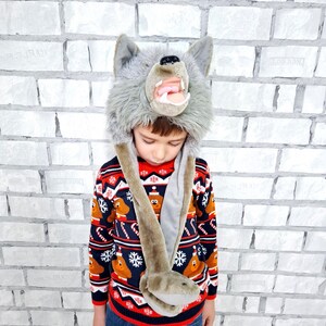 Costume Hat Werewolf Wolf Hat Animal Hats Winter Hat Kids Hat Fur Warm ...