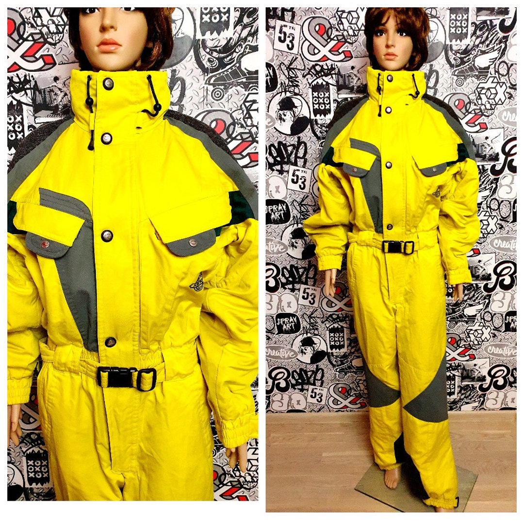 Winter Clothing L/XL Yellow Ski Suit Vintage Warm Clothing Vintage ...