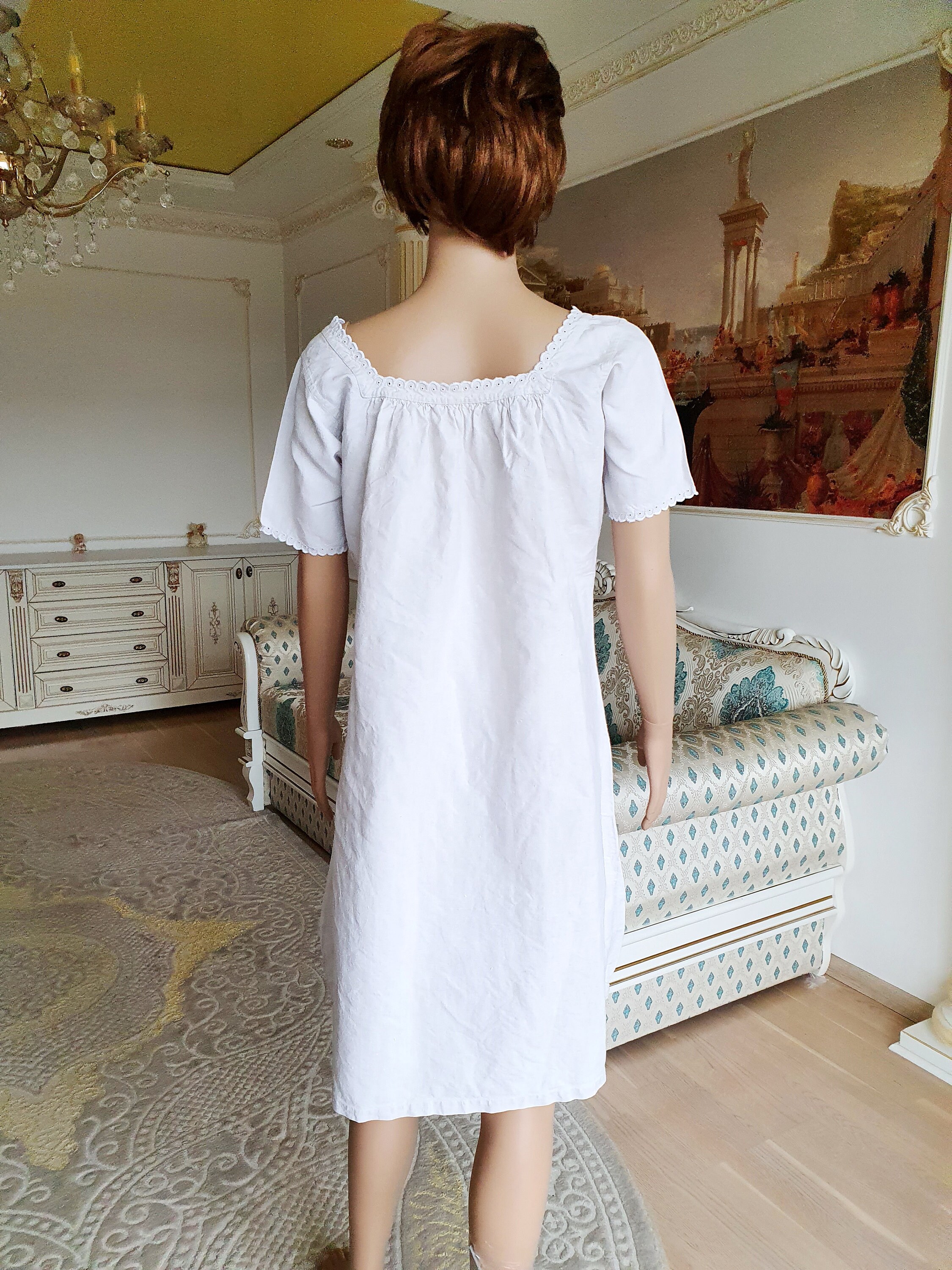 20s Antique Linen Dress Antique Dress Chemise Antique | Etsy