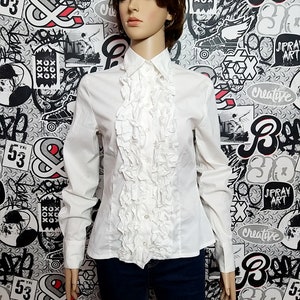 Ruffle blouse Victorian Clothing Victorian Blouse Victorian | Etsy