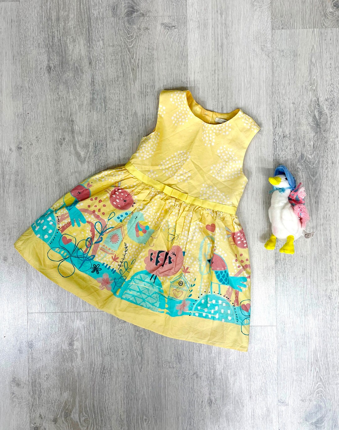 3T Yellow Dress Kids Clothing Birthday Dress Girl Dress Kids Dress Bird ...
