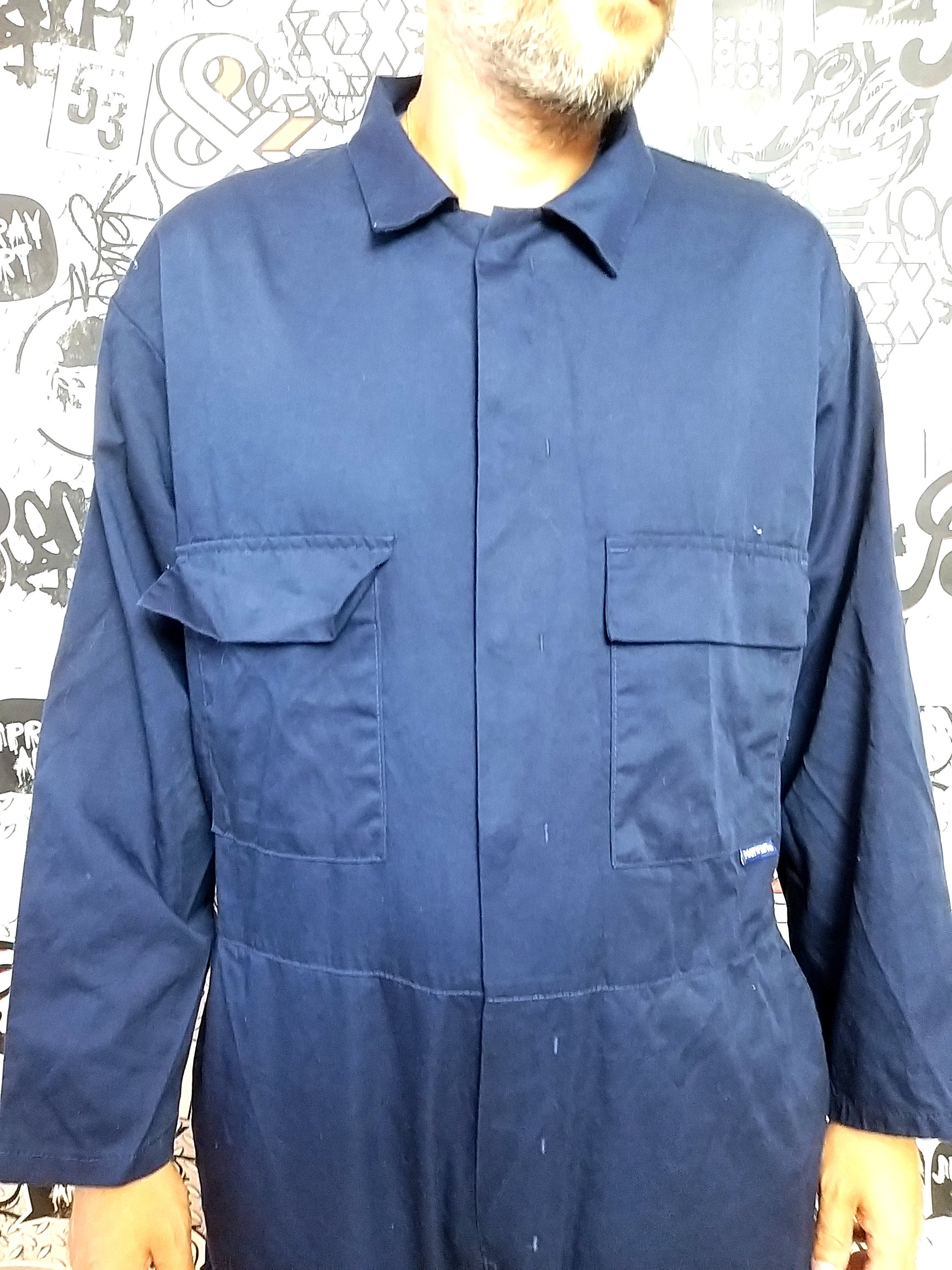 Blue Coveralls vintage One Piece blue Jumpsuit mens Overalls | Etsy