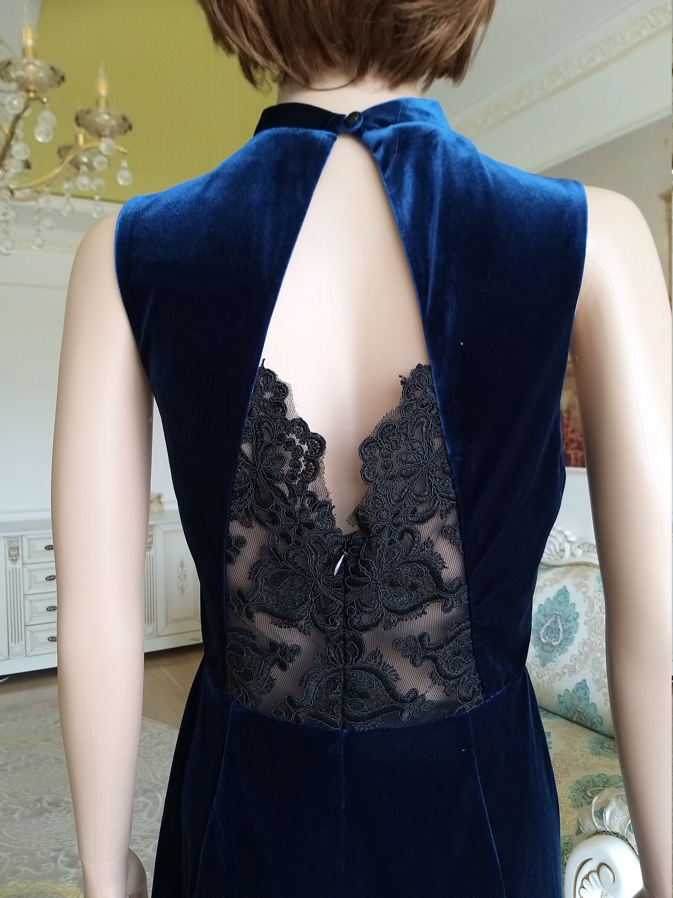 Navy blue velvet Overall womens overall short velvet jumpsuit | Etsy