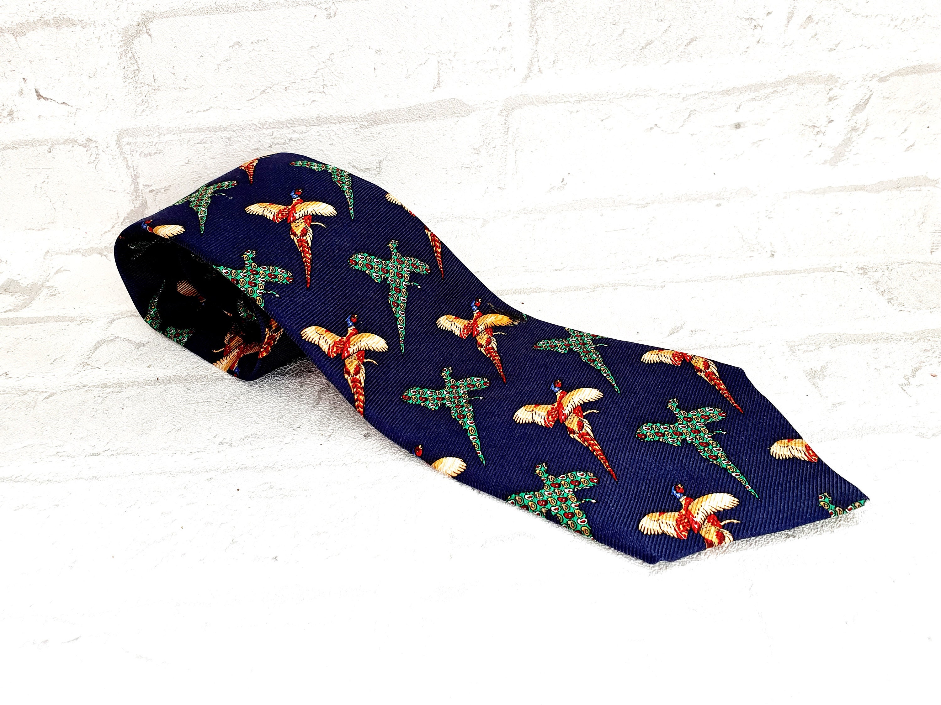 Silk Tie Bird Print Tie Teacher Gift Teacher Tie Collectible Tie ...