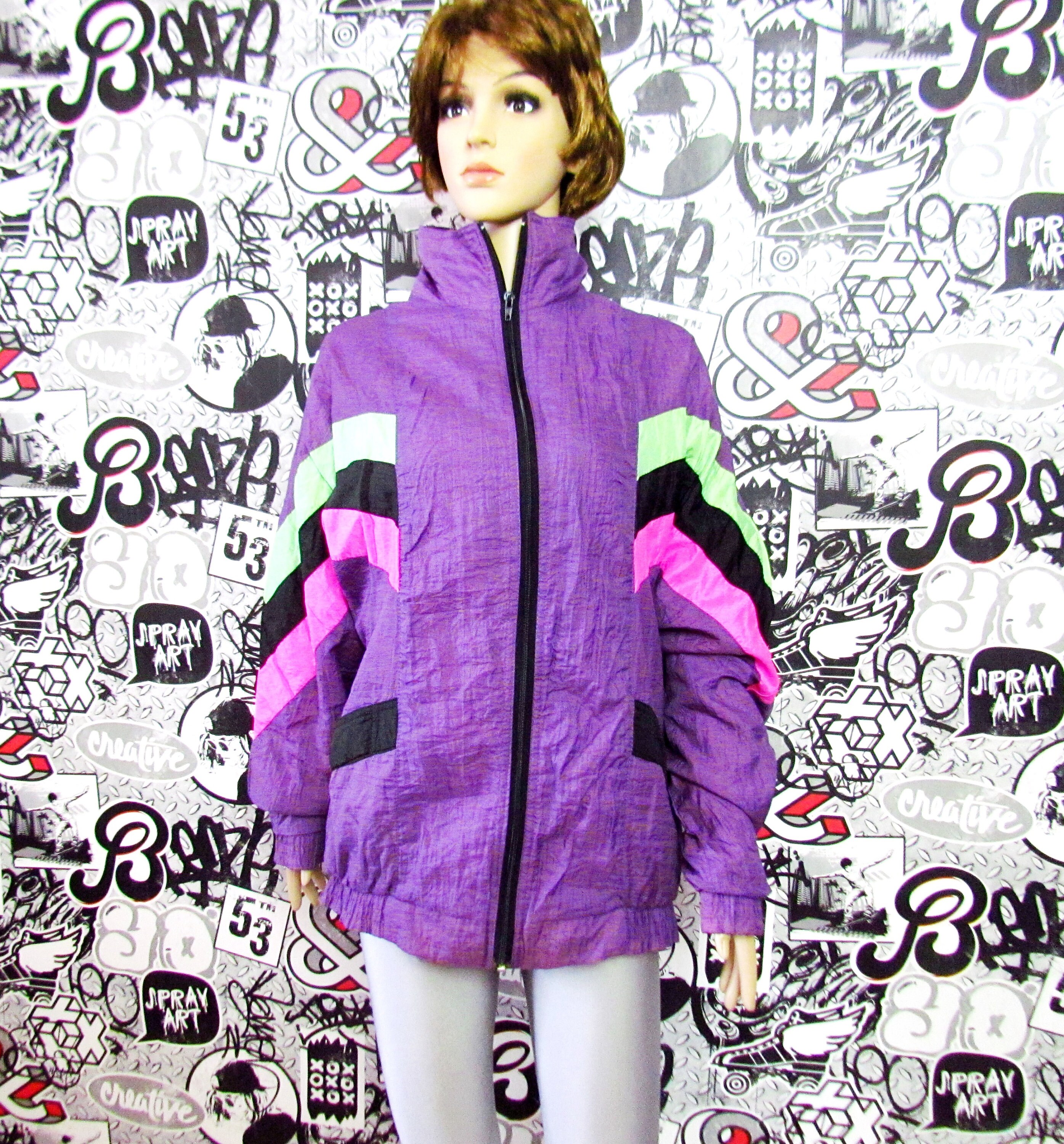 Windbreaker womens Clothing athletic Clothing purple | Etsy