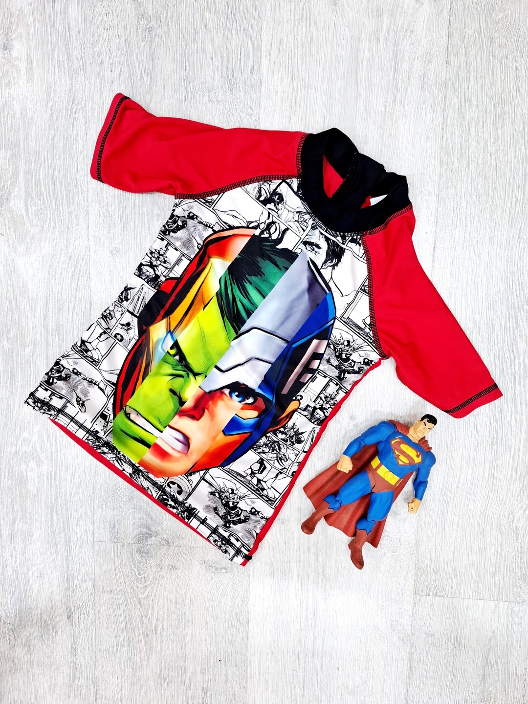 7-8 Years Boys Marvel Swimsuit Boys Swimwear Vintage Hulk Superheroes ...