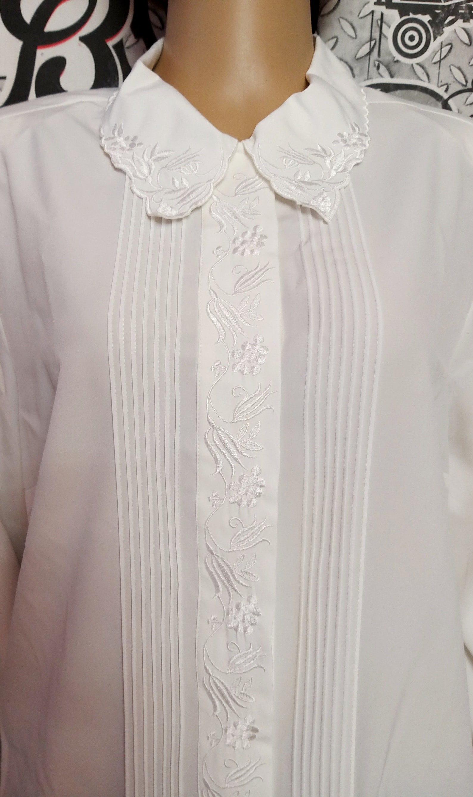 Victorian Blouse XL White Lace Blouse Victorian Clothing - Etsy