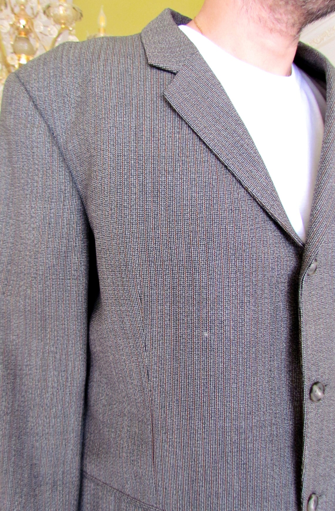 Mens Suit Vintage Gray Mens Suit Retro Suit Two Piece Suit - Etsy