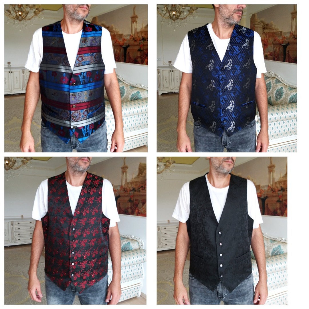 SET OF 4 Boho Weste 2XL Blumenweste Bräutigam Weste Anzug Weste ...