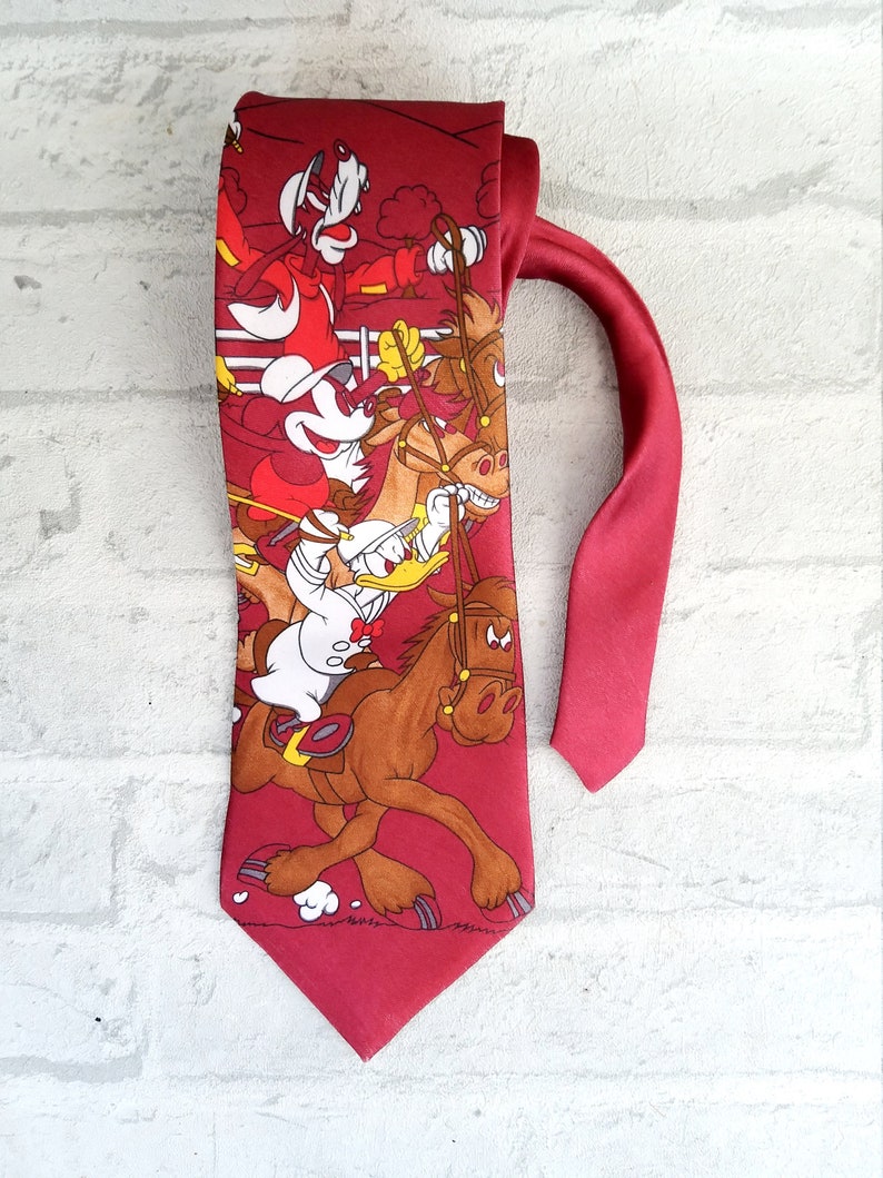 Walt Disney Print Collectible Tie Novelty Tie Donald Duck Tie | Etsy