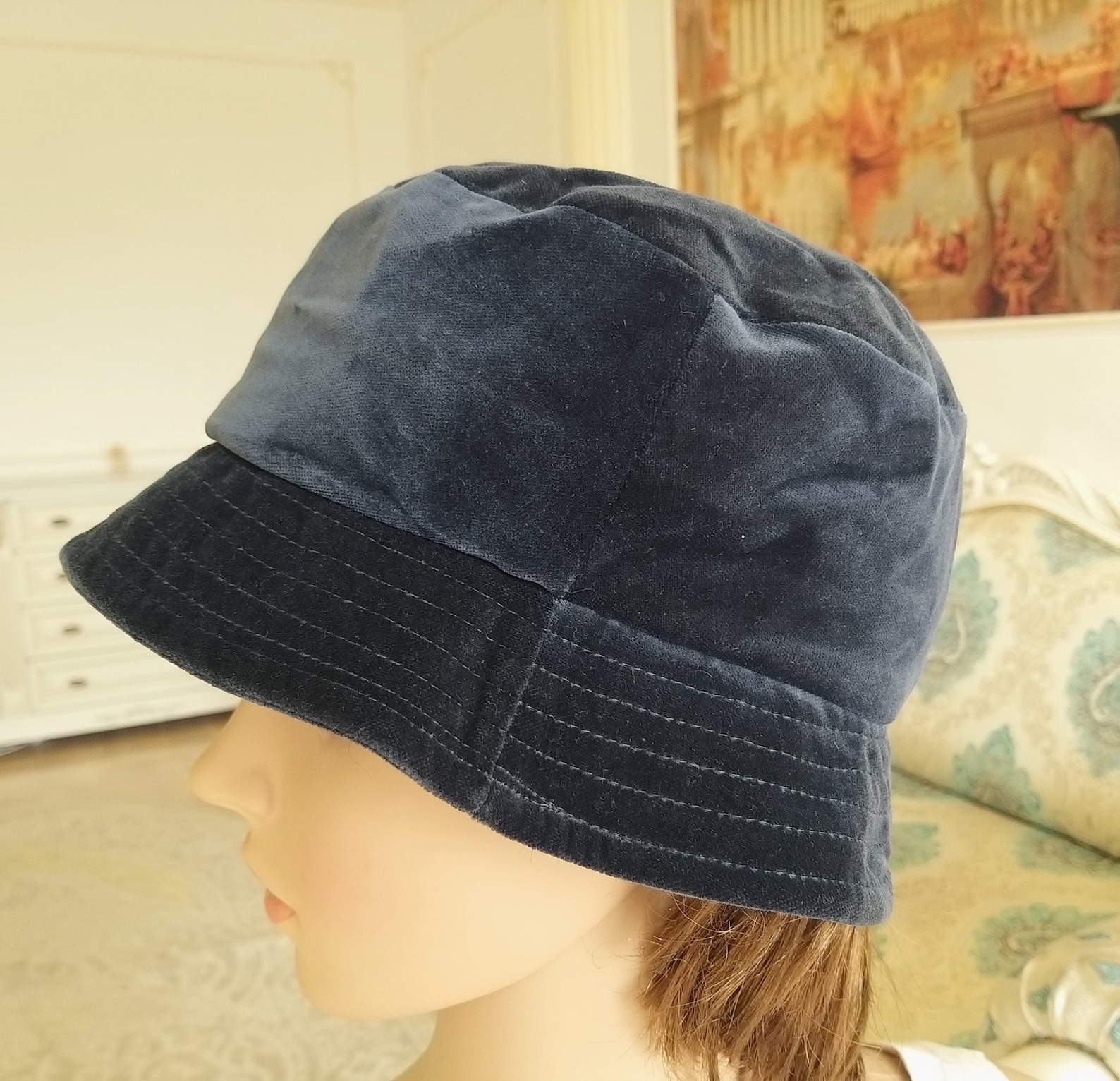 Purple Bucket Hat Women Accessories Purple Velvet Hat Women - Etsy