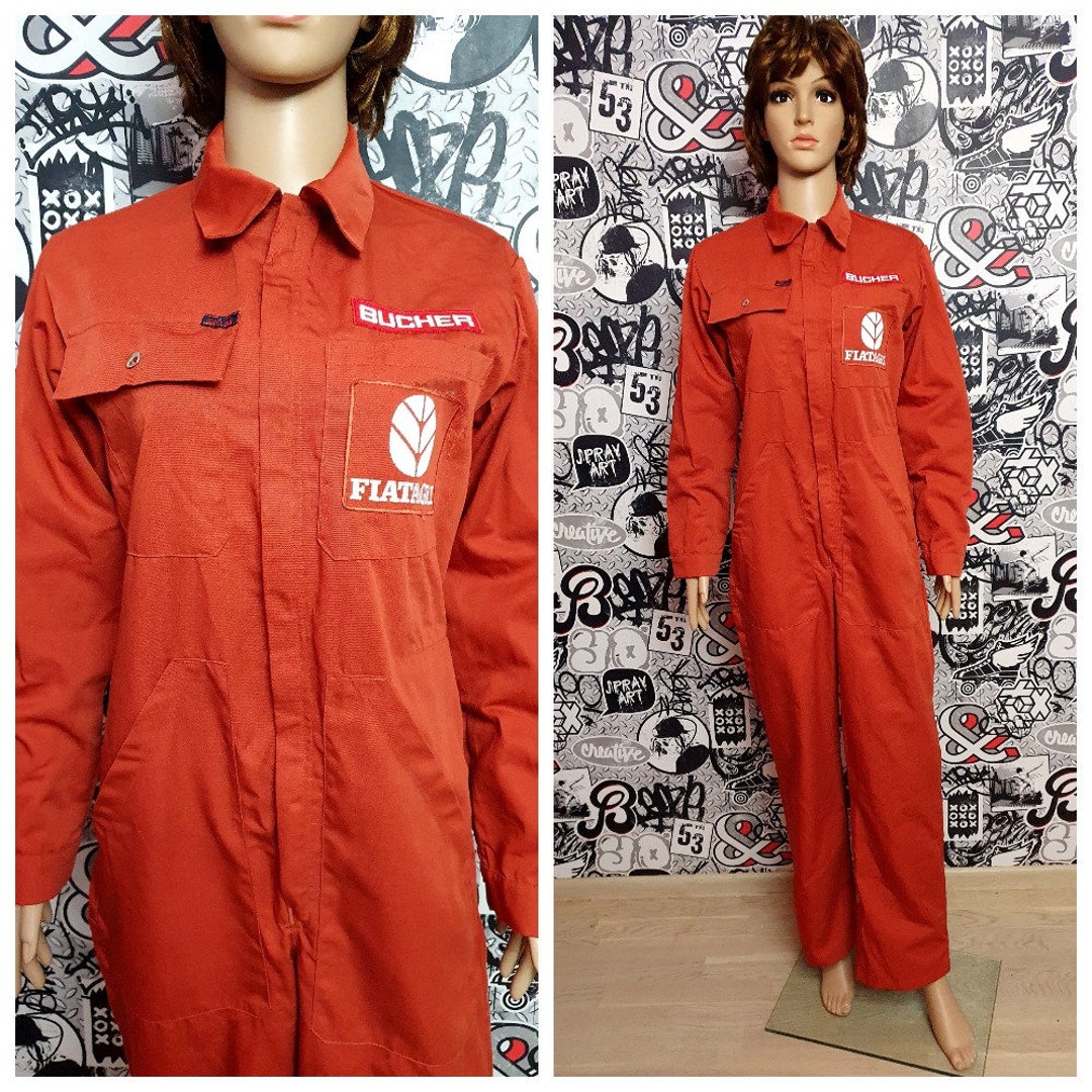 Unisex One Piece Brick Coveralls Vintage Brick Jumpsuit Zip up Mens ...