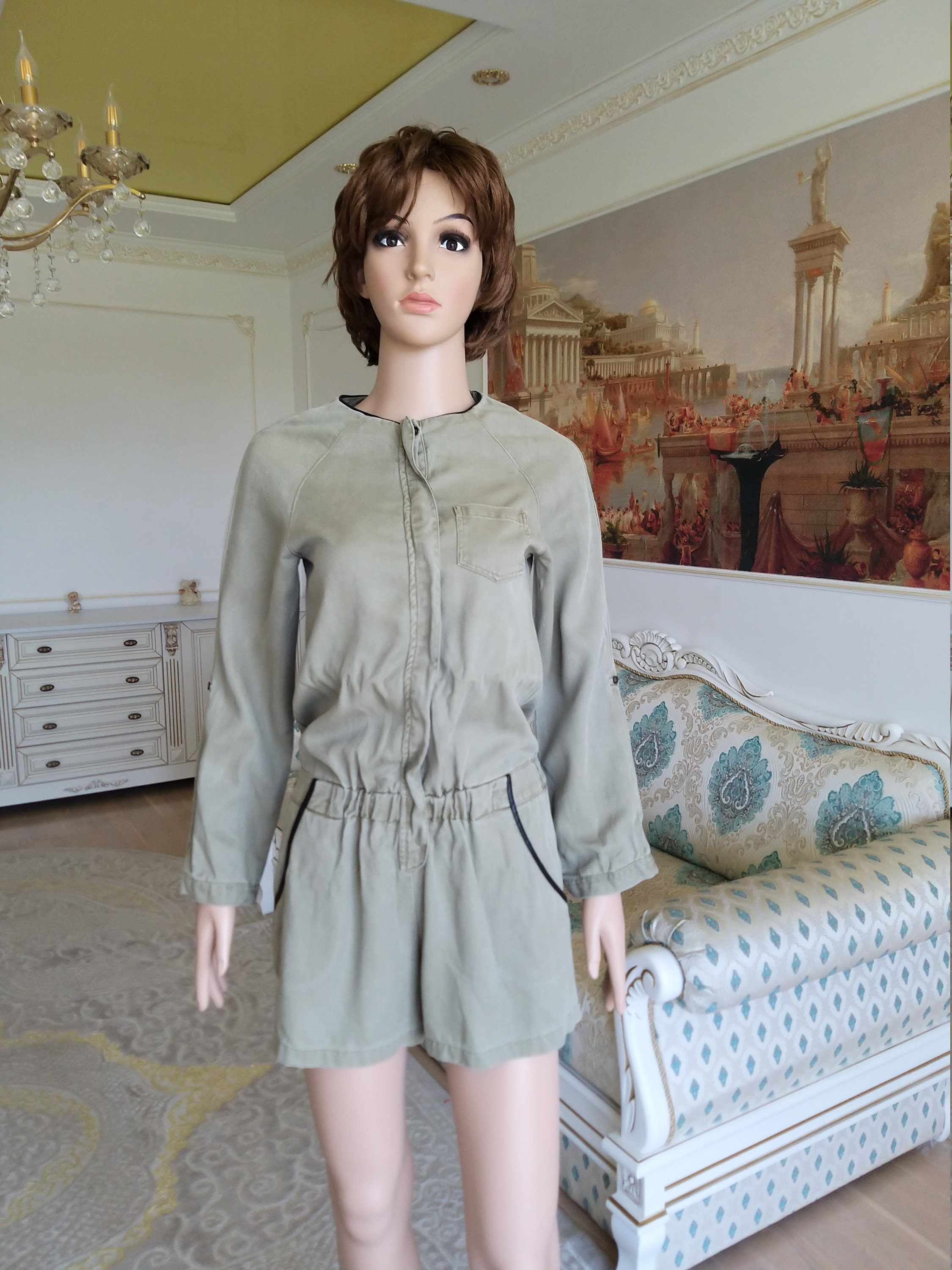 Womens Romber Khaki Romber One Piece Coveralls Women Coveralls - Etsy