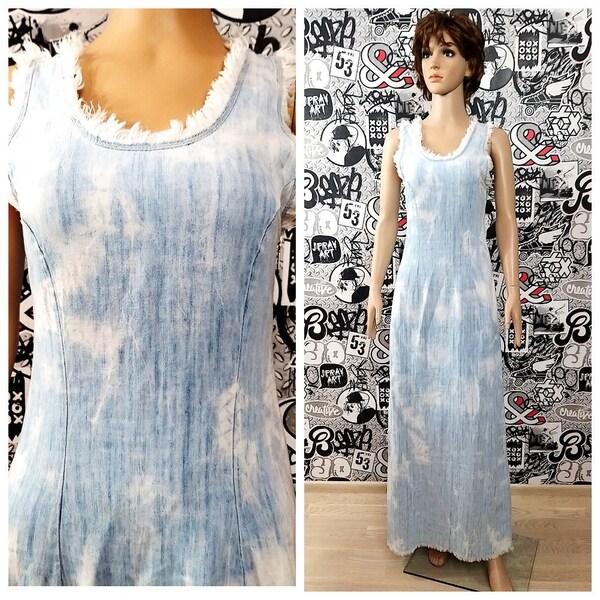 Acid Wash Dress - Etsy