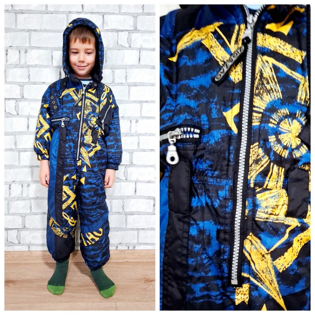 3T Child Ski Suit Kids Ski Suit 90s Navy Blue Ski Suit Mountain ...
