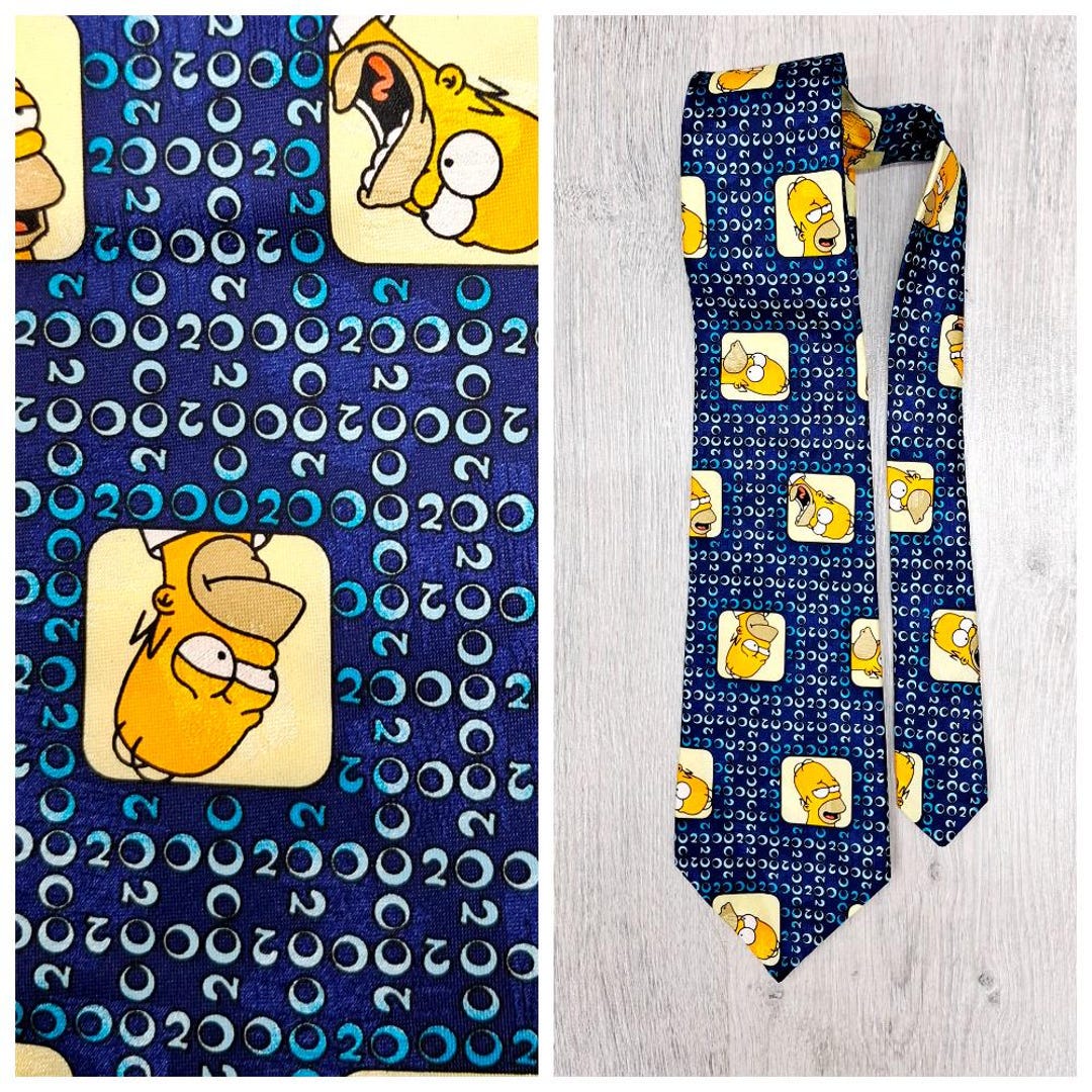 Statement Tie Bart Simpsons Necktie Cartoon Tie Simpson Tie Fathers Day ...