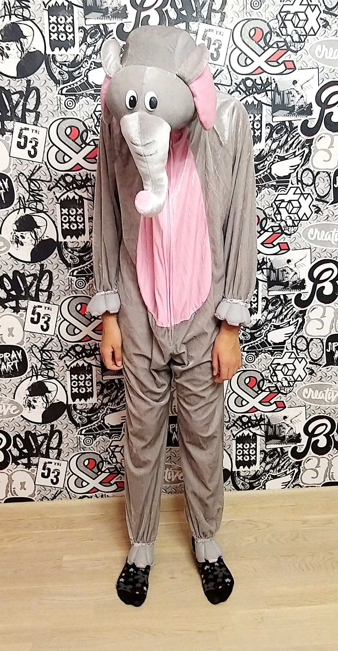 Kids Child Elephant Kigurumi 12 Kids Cosplay Elephant Costume Halloween ...