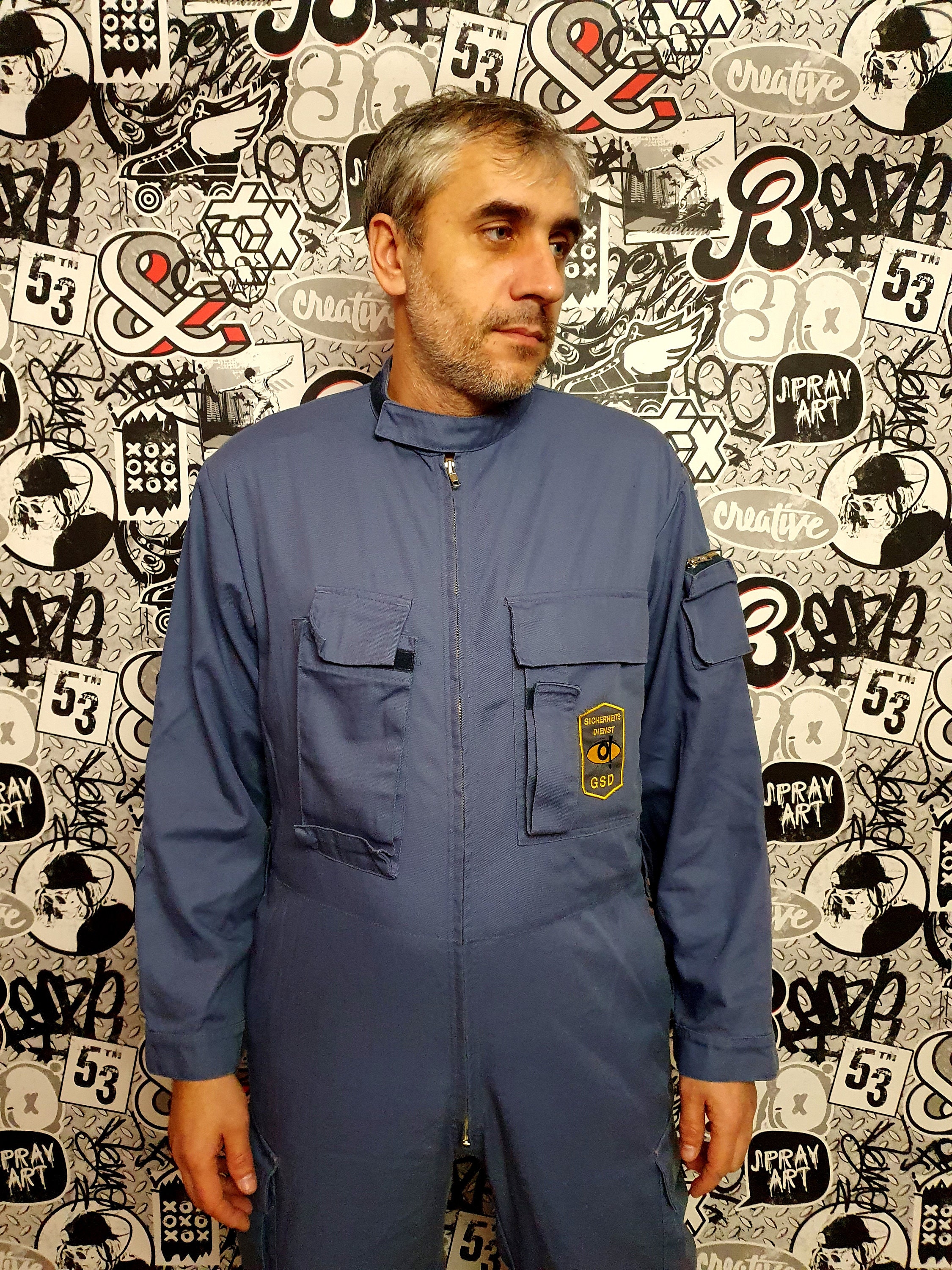 Workwear One Piece Gray Coveralls Vintage Gray Jumpsuit Mens - Etsy UK