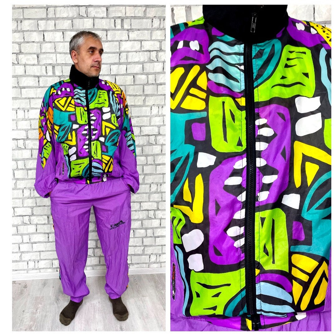 Puple Sport Suit XL Vintage Puple Track Suit Men's Track Suit 90s ...