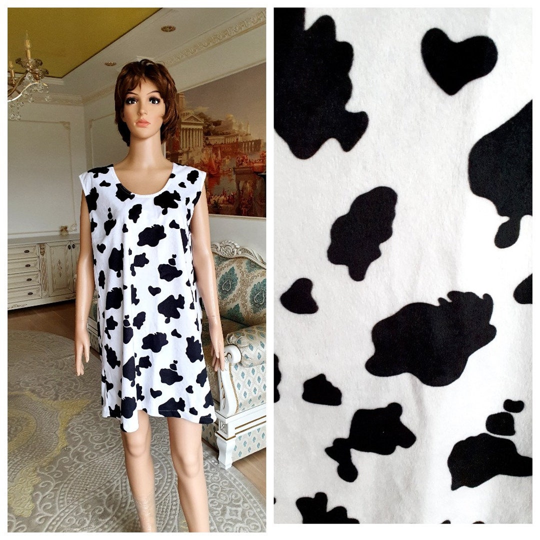 Cow Print Dress XL Animal Dress Womens Costume ADULT Womens Cow Costume ...