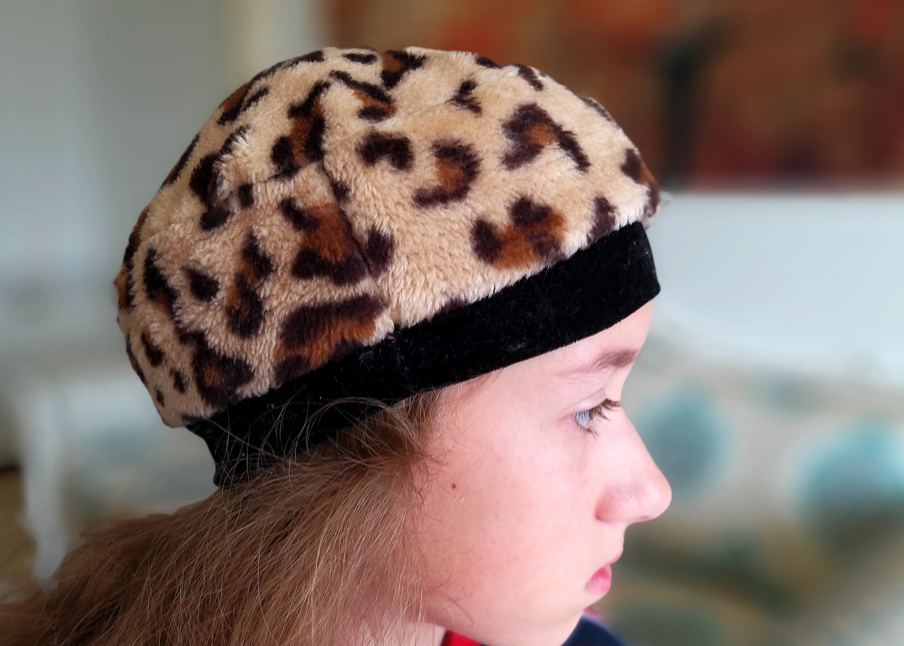 Leopard print beret leopard hat retro hat girls beret winter | Etsy