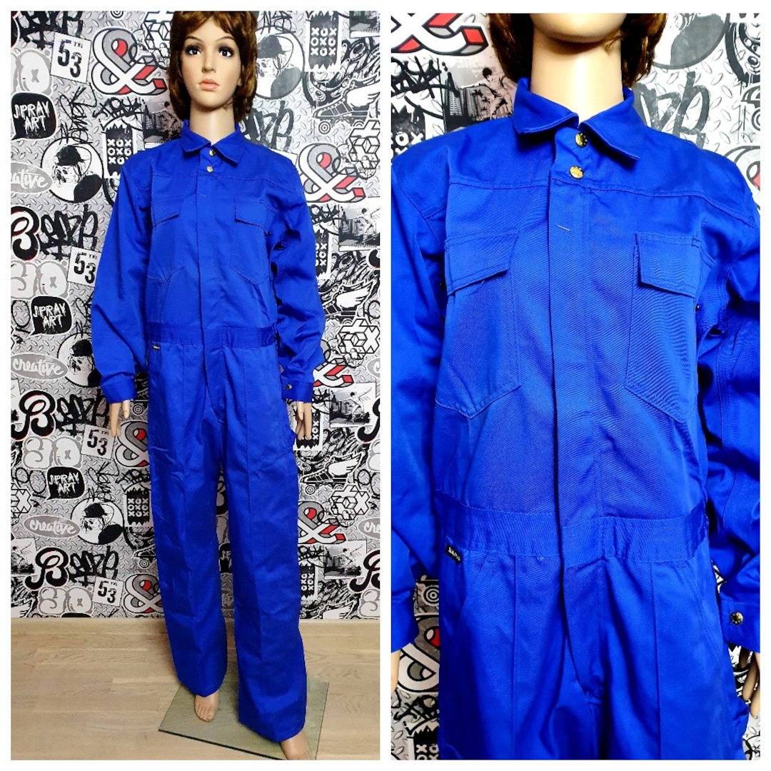 UNISEX One Piece Blue Coveralls Vintage Blue Jumpsuit Mens Overalls ...