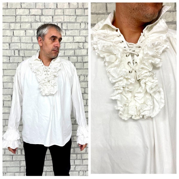 Ruffled Poet Shirt - Etsy