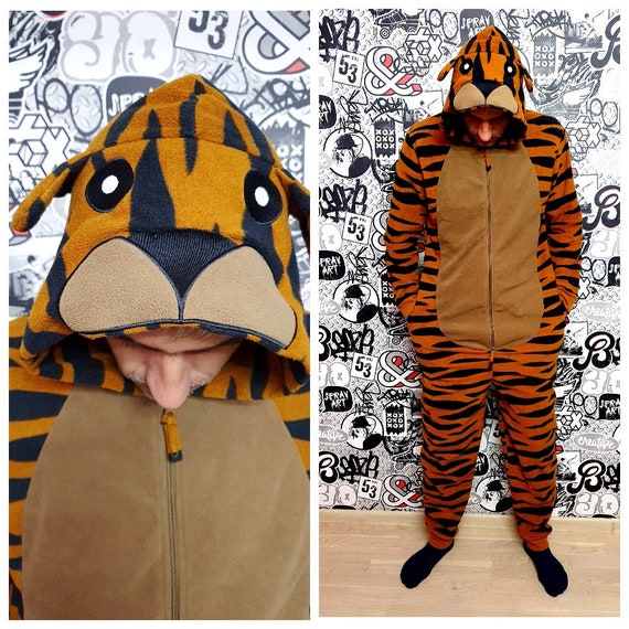 Tiger Costume Tiger Kigurumi ADULT Cosplay Halloween Costume - Etsy