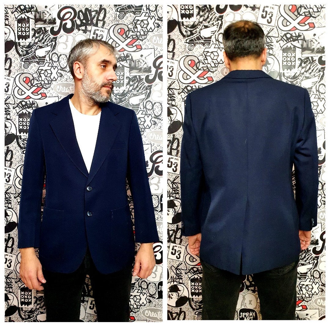 Military Clothing Mens Military Jacket L Navy Blue Blazer Military ...