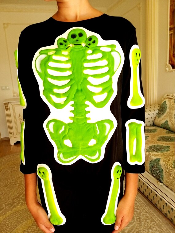 10 kids Skeleton costume kids halloween Clothing hall… - Gem