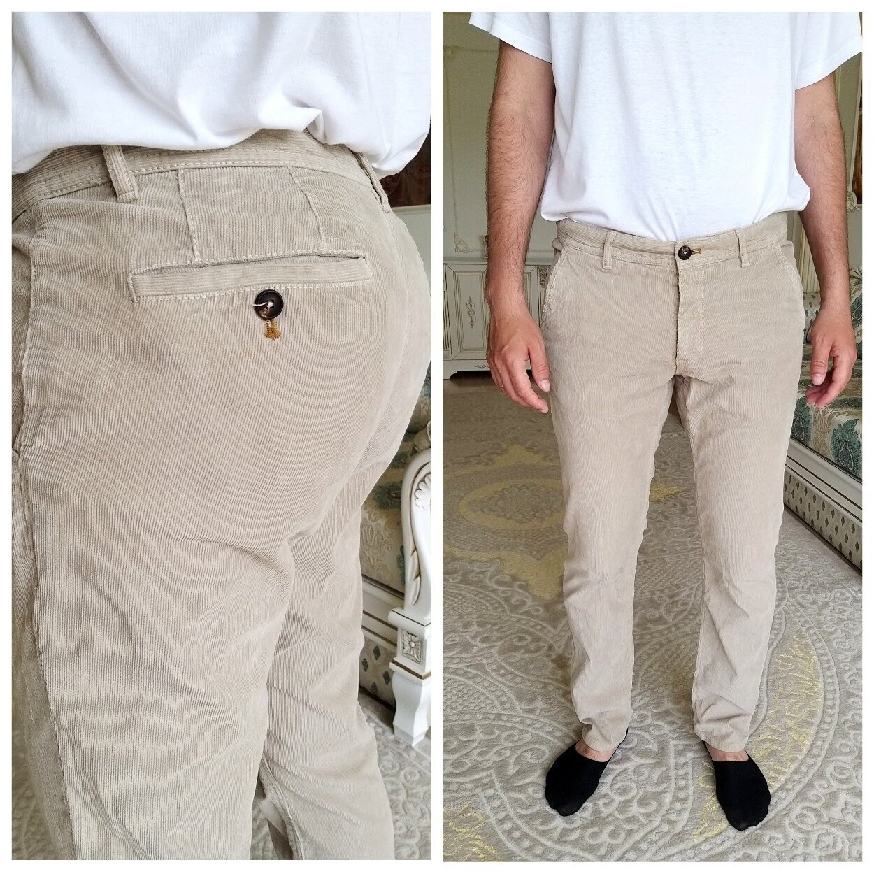 Mens Pants Mens Corduroy pants XL beige Corduroy pants Chino | Etsy