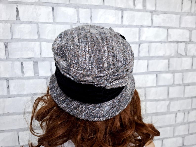Gray Hat Gray Bucket Hat Women Accessories Wool Hat Women Hat Wool Cap ...