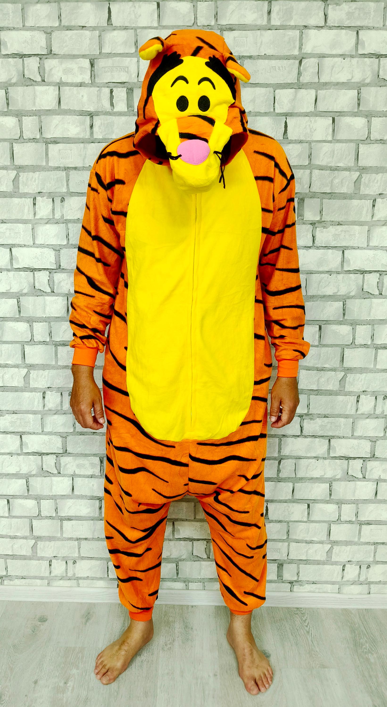 Tigger Costume Tiger Kigurumi ADULT Cosplay Tiger Costume Halloween ...