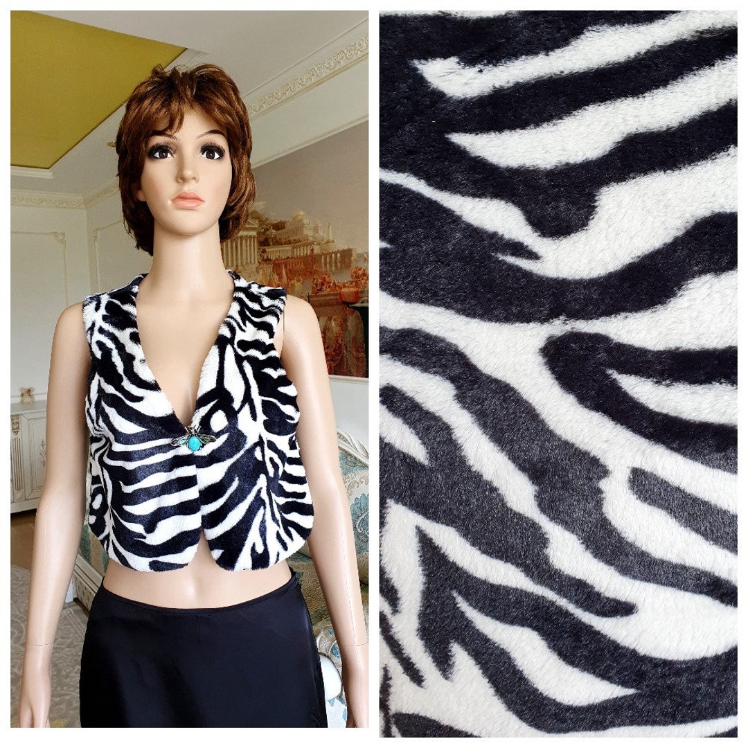 Zebra Print Bolero L Shrug for Dresses Zebra Top Faux Fur Bolero ...