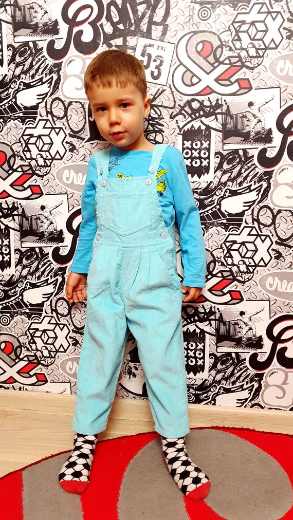 12-18 Months Blue Kids Overall Corduroy Overall Baby Overall - Etsy