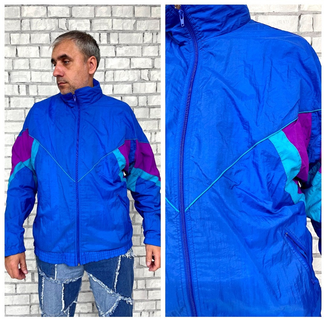 UNISEX Blue Windbreaker 2XL Womens Mens Windbreaker Blue Jacket ...